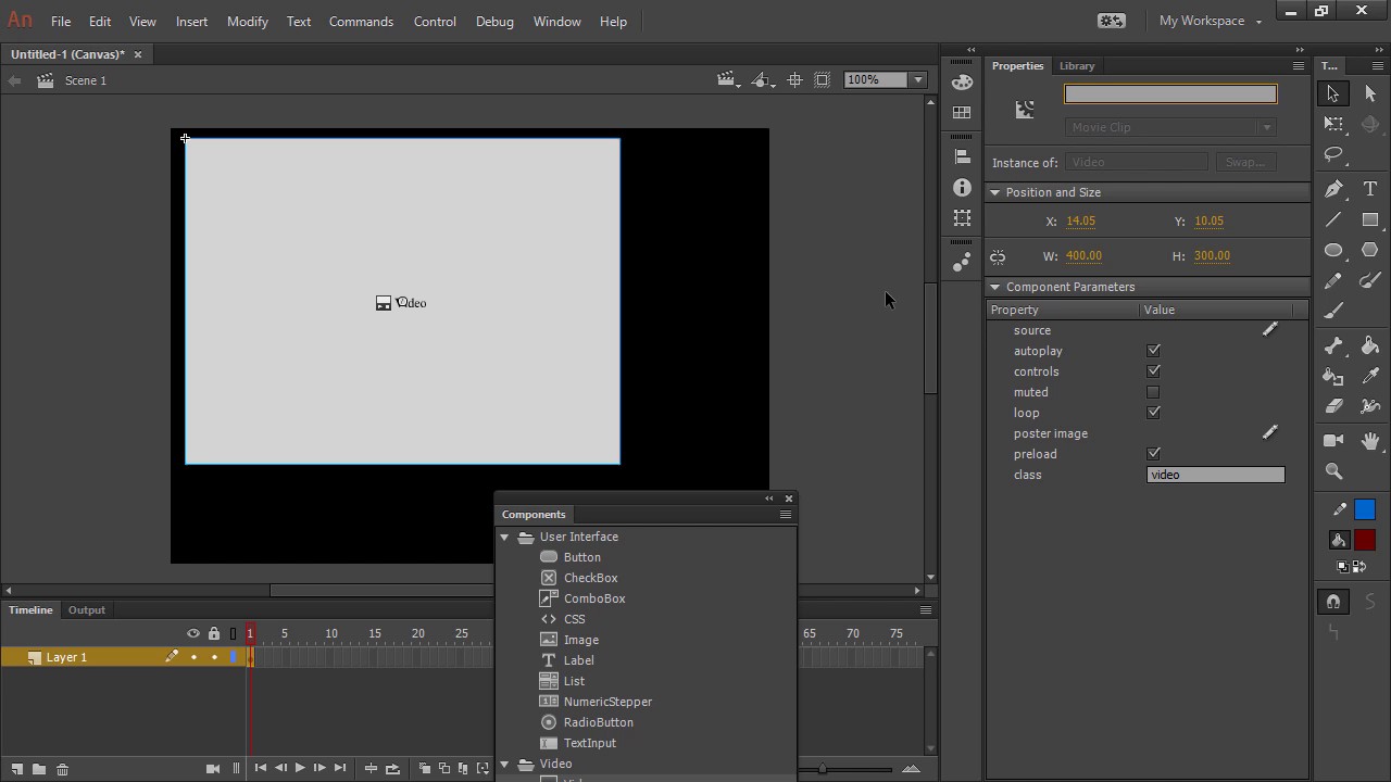 Using Animate CC HTML5 Canvas Components