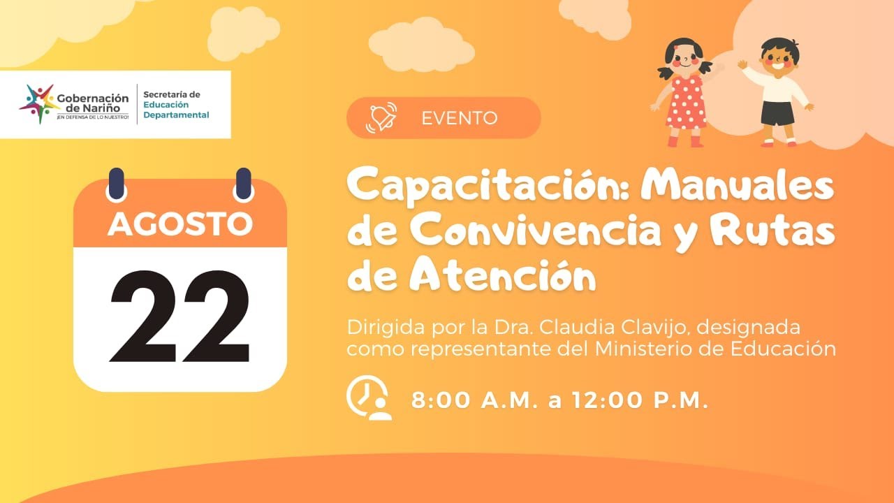 Capacitación Manuales de Convivencia y Rutas de Atención  para la comunidad Educativa de Nariño