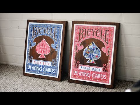 Bicycle Playing Card DIY Wall Art