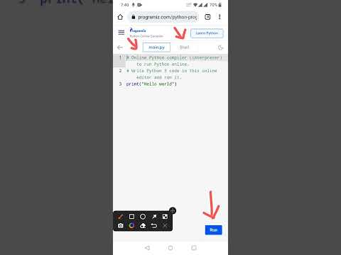 Demo how to use online python Interpreter on Android Mobile