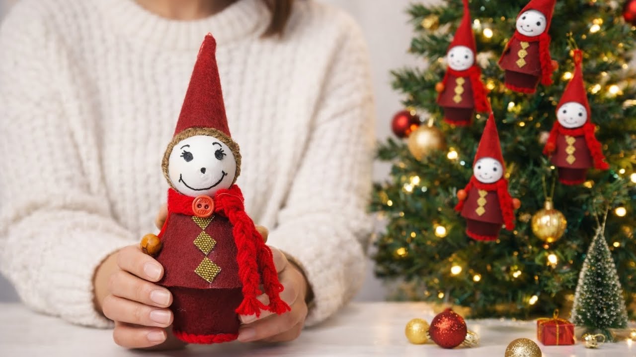 ♻️Don’t Throw  Away egg cartons I Made a Christmas Tree Ornament!🪄