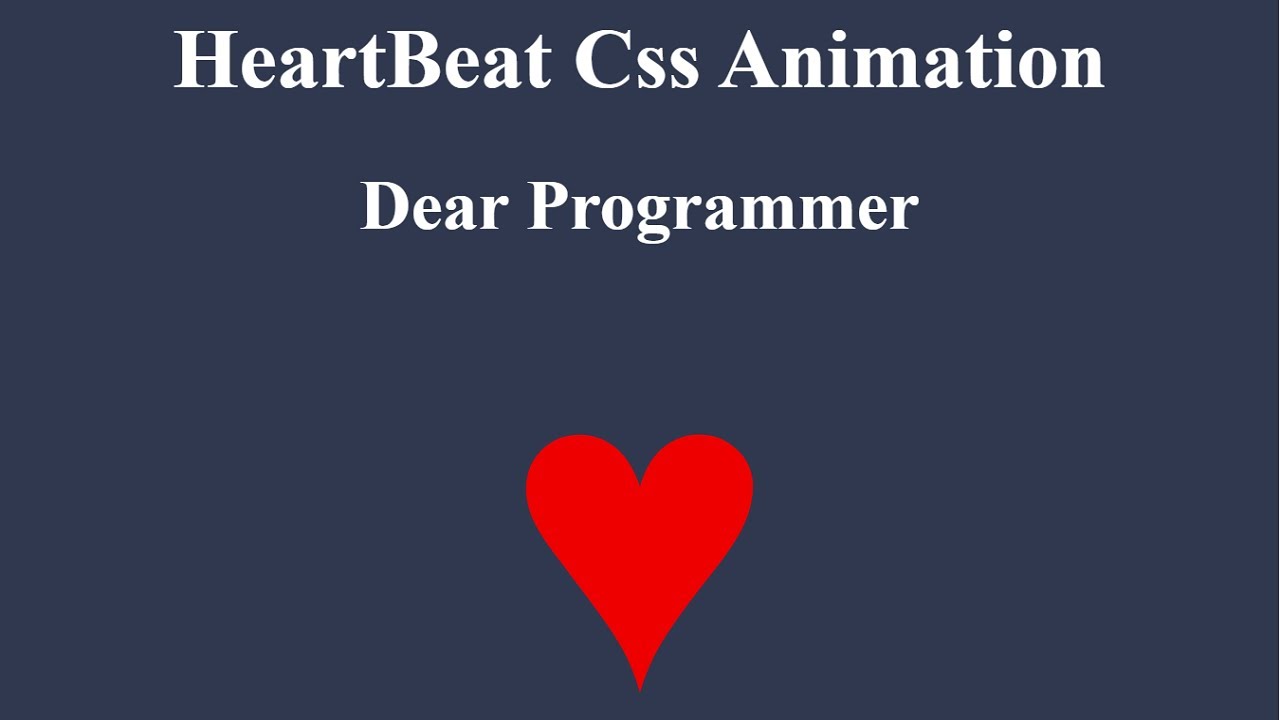 Heartbeat Animation Using HTML & CSS | CSS Animation Tutorials