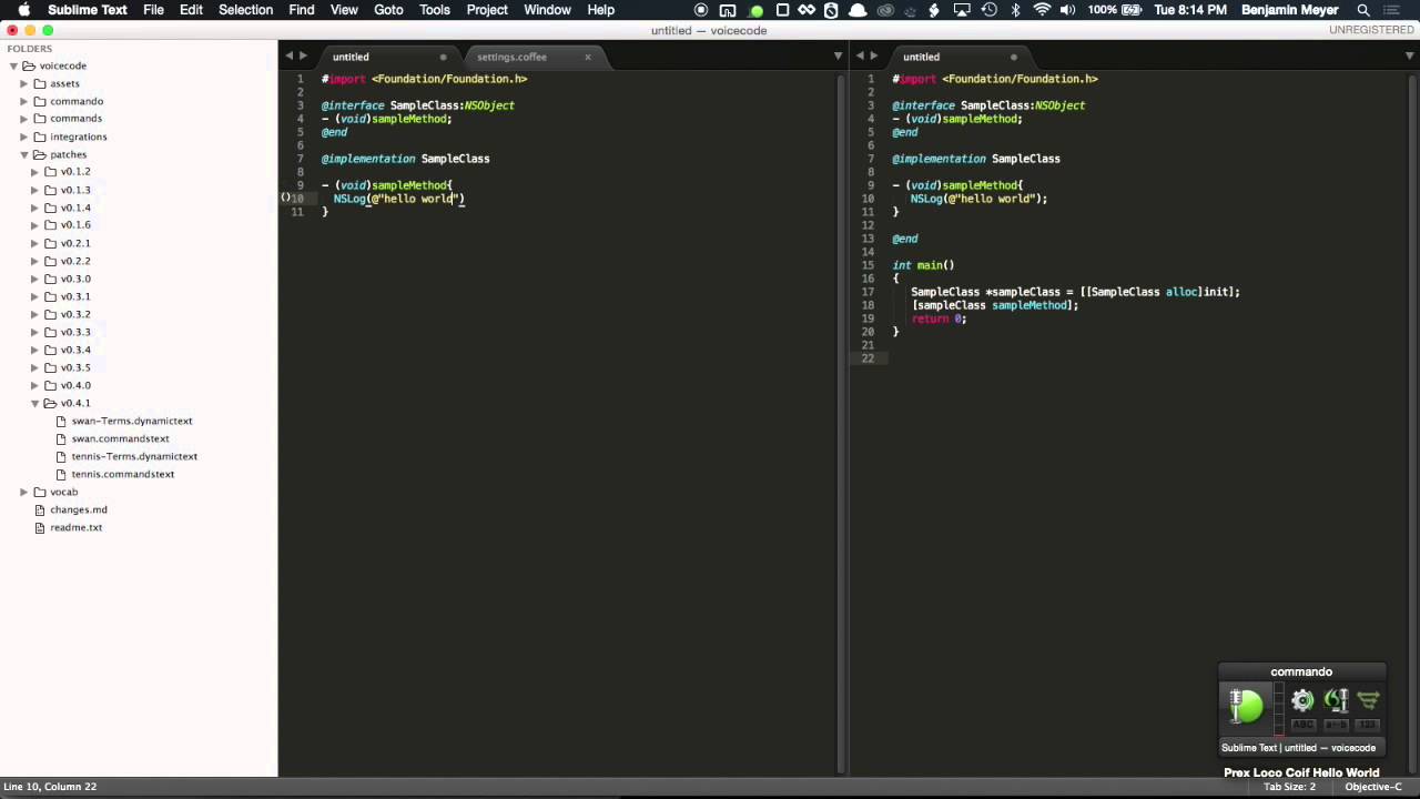 VoicCode: Objective-C Example