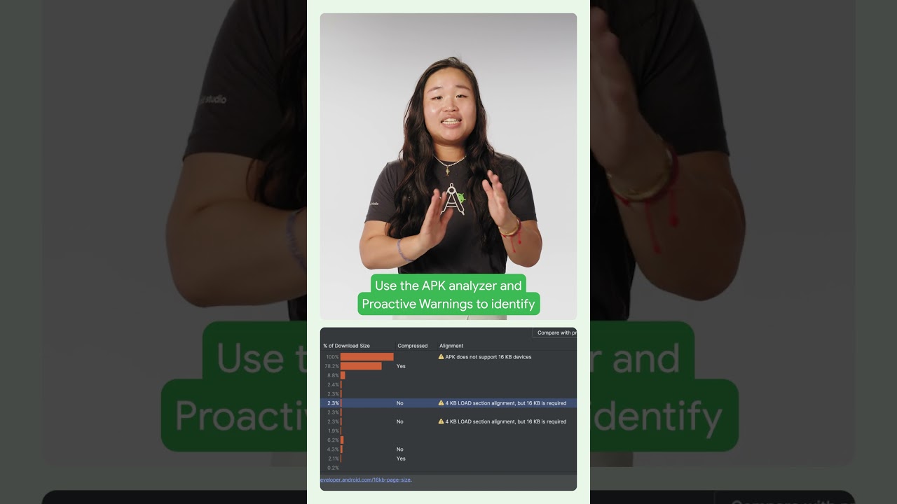 Android Studio’s built in support for 16 KB page size