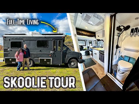 This $40K DIY Skoolie Conversion Is a Cozy Tiny Home, Features an ...