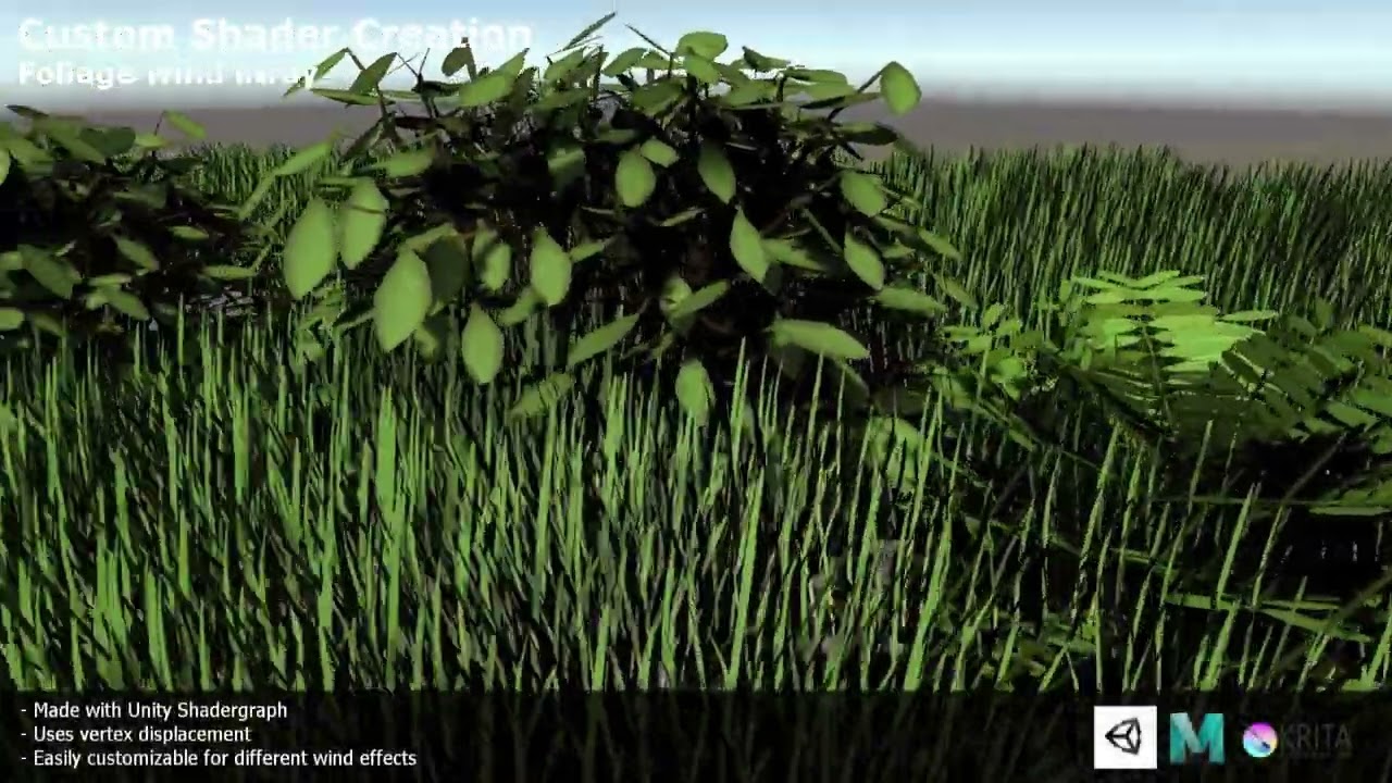 Foliage Shader: Wind and Sway effect