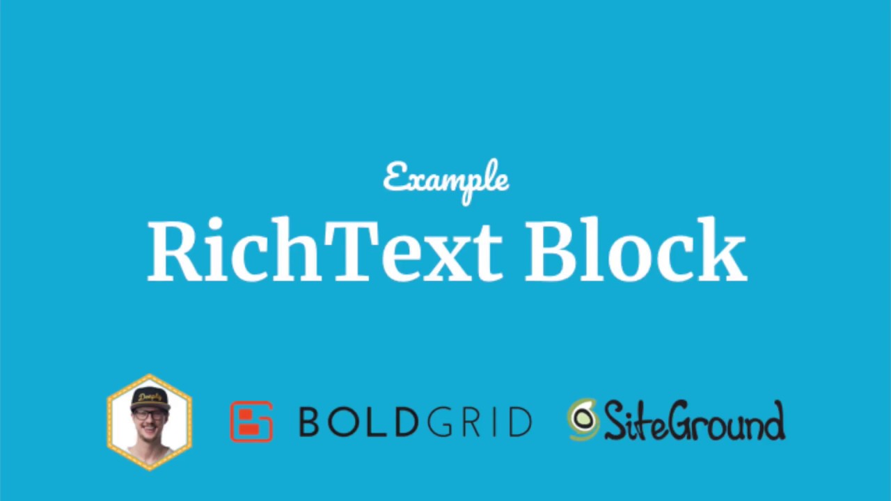 Gutenberg Block Tutorial - RichText Component