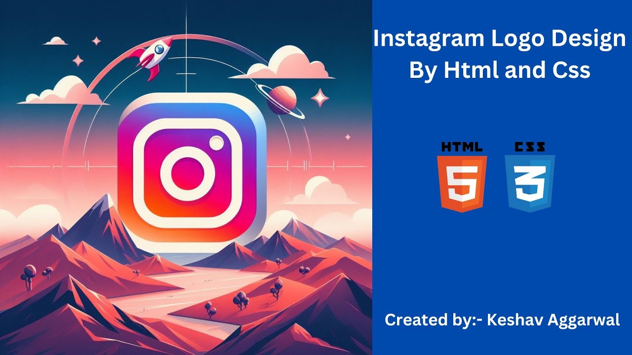 Create Instagram Logo Design By HTML and CSS (Full Tutorial)