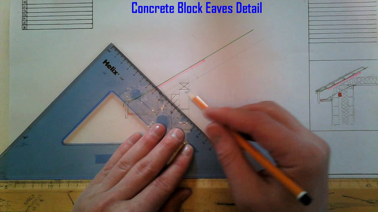 Concrete Block Eaves Detail