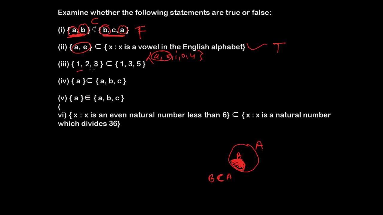 Sub Set Exercise 2 - Set Theory Problem Solved