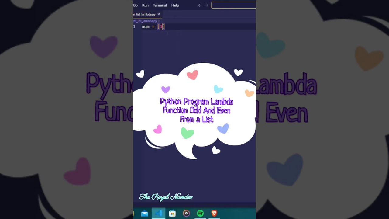 Print even and odd numbers of a list using Lambda Function in Python#codm #education#python#ytshorts