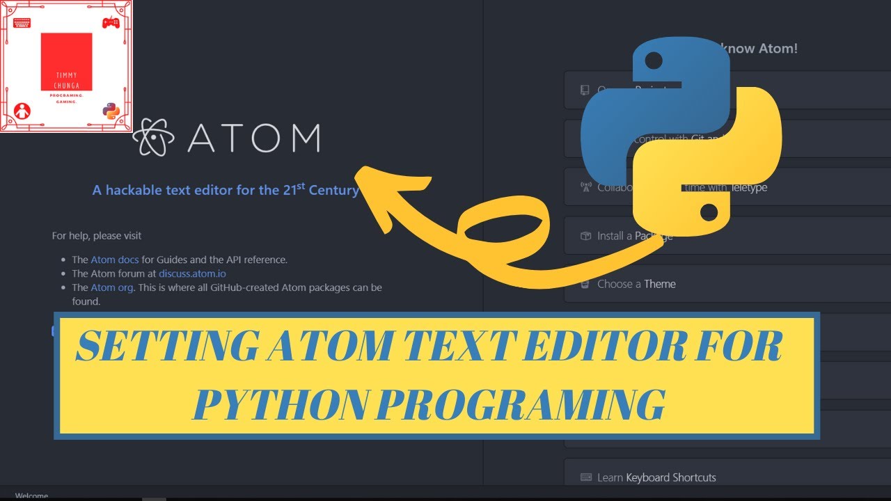 Installing and setting up Atom text editor for python programming| platformio-ide-terminal