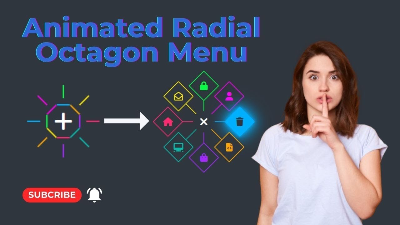 Animated Radial Octagon Menu using Html CSS & Javascript | Programmer Mithon