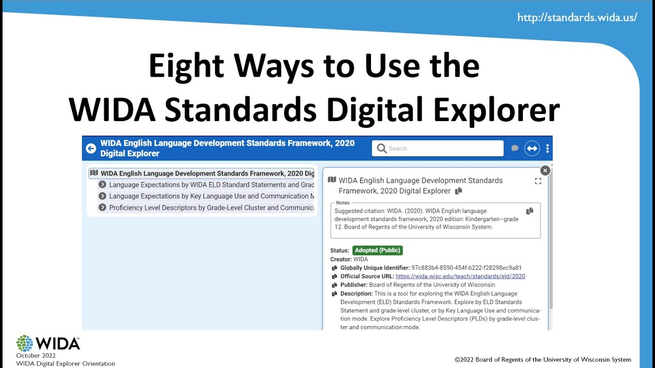 8 Ways to Use the WIDA Standards Digital Explorer