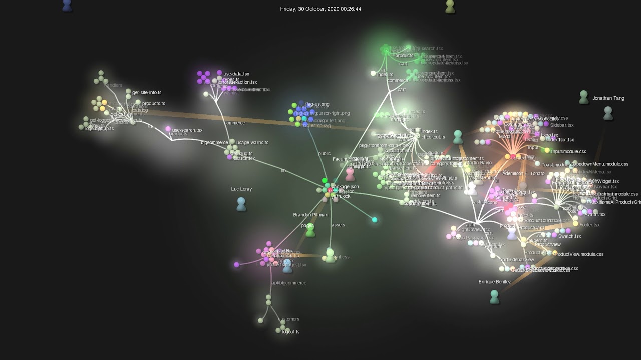 Gource visualisation: vercel/commerce on 2020-10-30