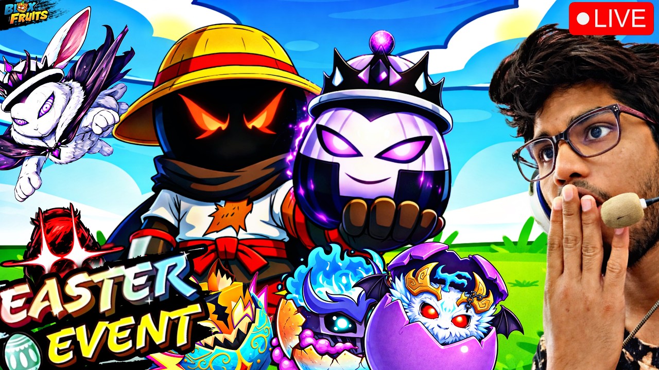 🔴 LIVE Blox Fruits EASTER EVENT! Admin HACKER Joined My Server Roblox