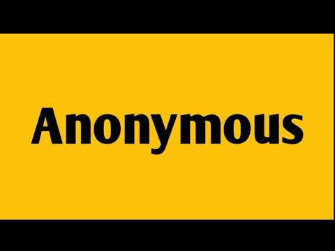 Anonymous meaning