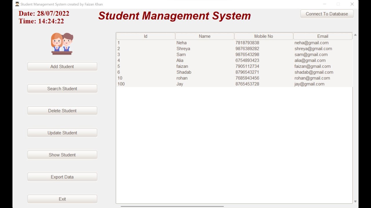 Student Management System with MySQL using Python (Part - 4)