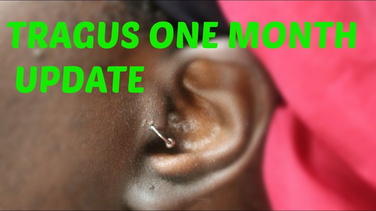 TRAGUS PIERCING: ONE MONTH UPDATE