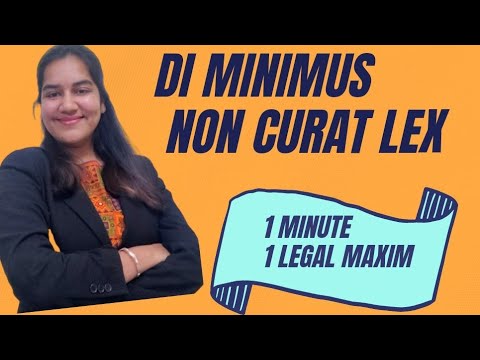 De minimus non curat lex || 1 minute 1 Legal Maxim
