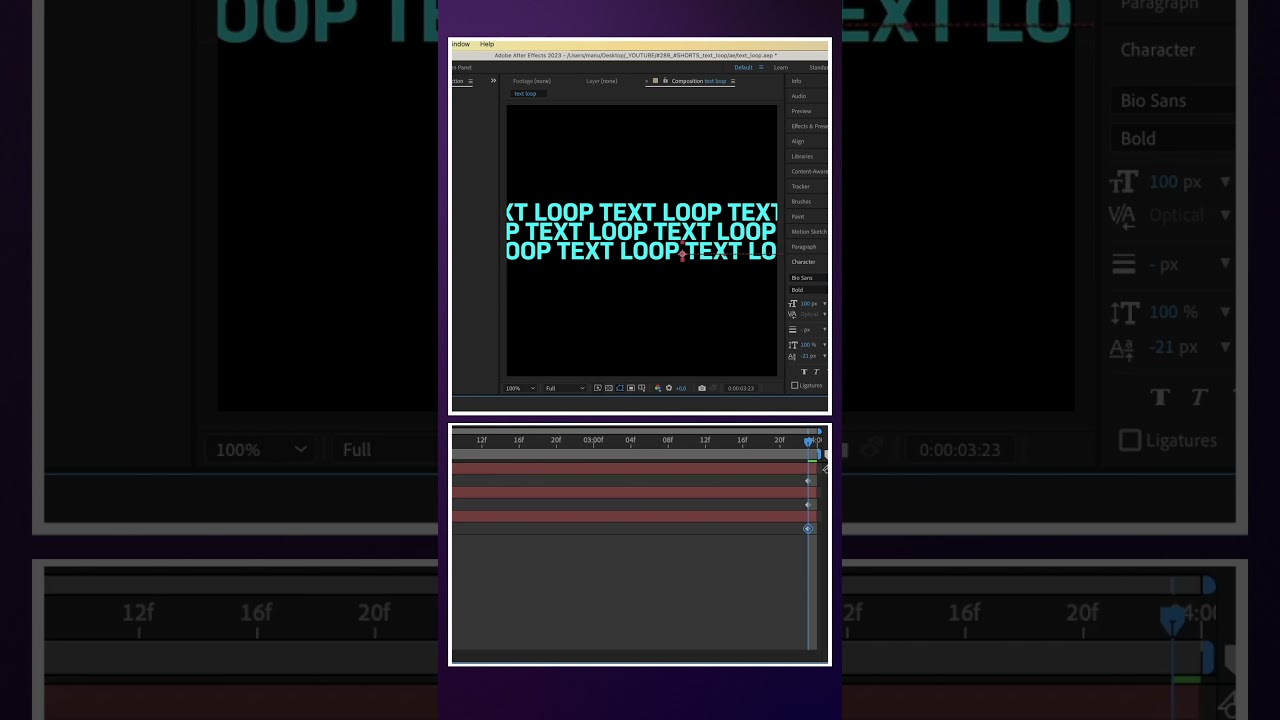 Creating a Text Loop in After Effects | Tutorial