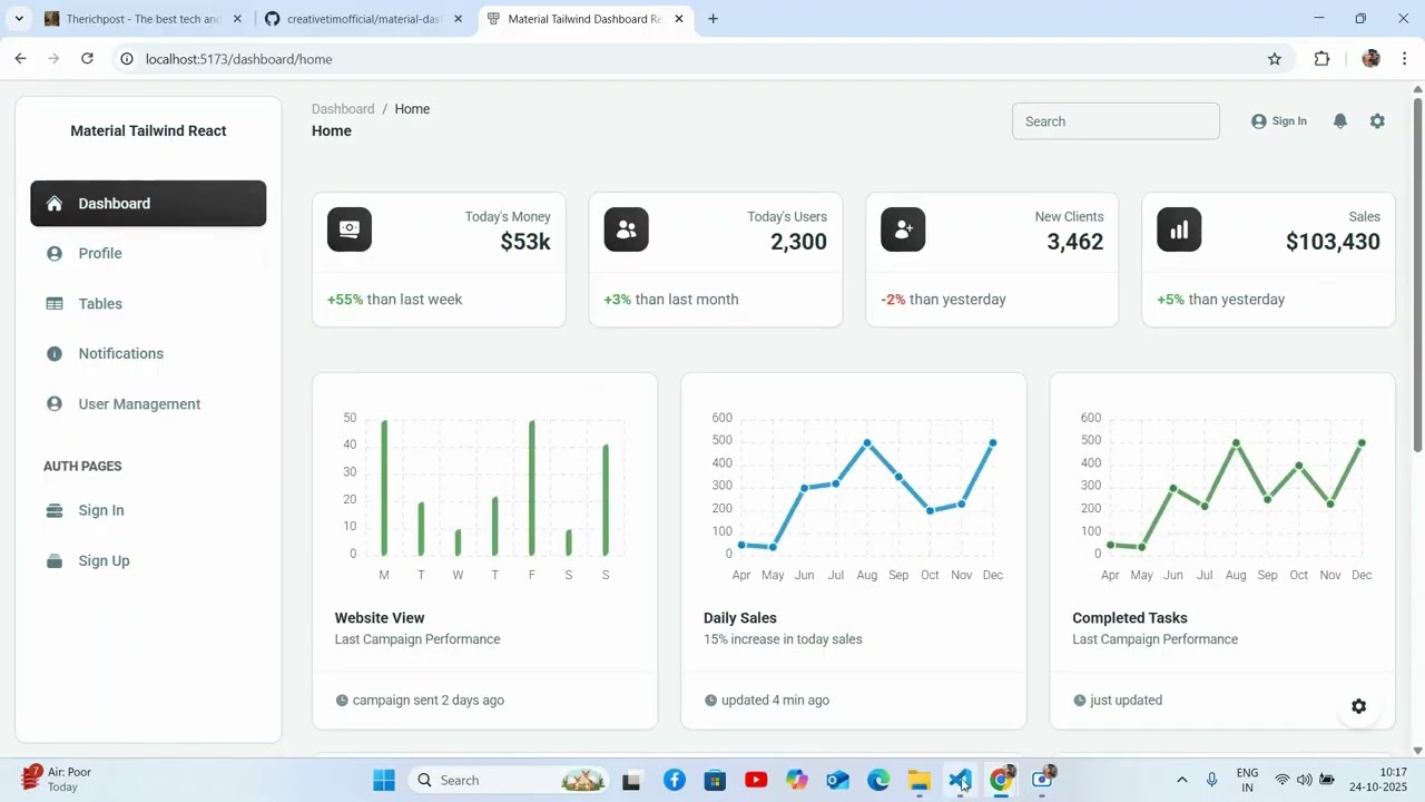 Create a Custom User Management Page | Material Tailwind Dashboard React Tutorial