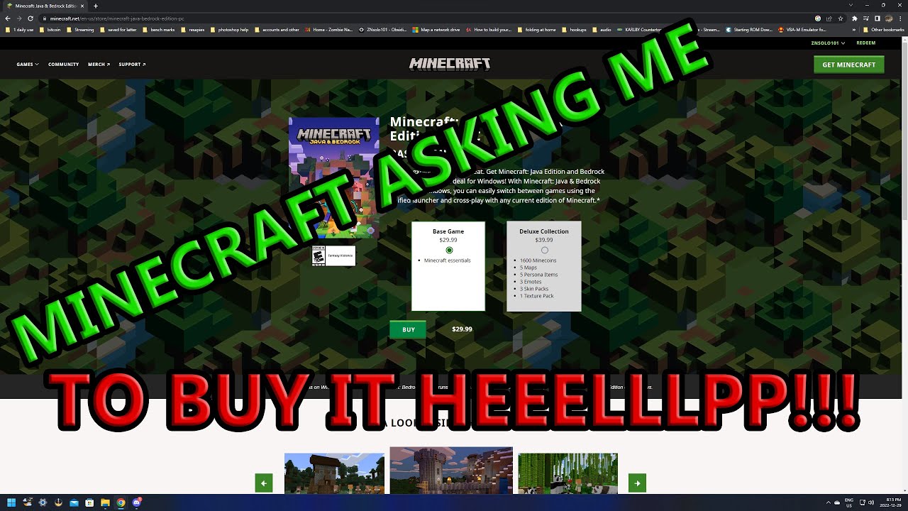 minecraft asking me to buy after reinstalling help