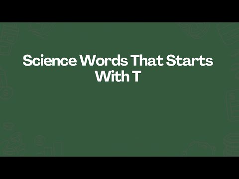 Science Words That Starts With T