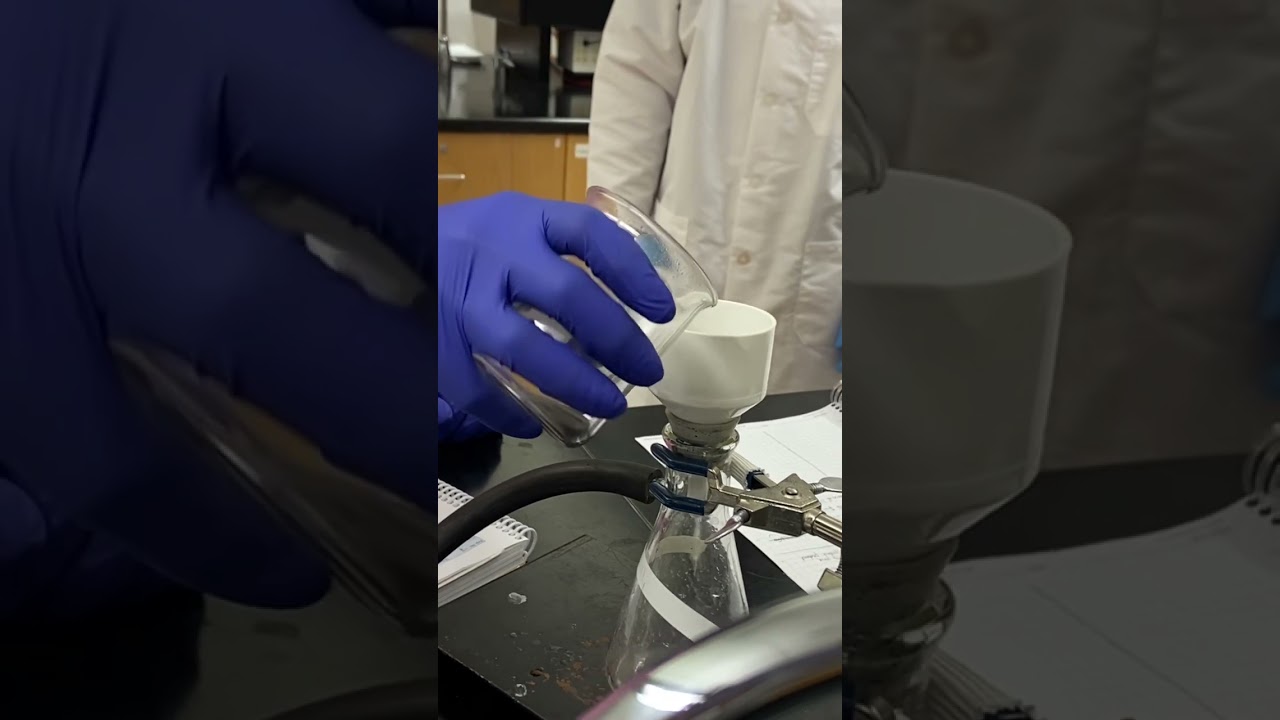 Vacuum filtration to remove impurities from the solution