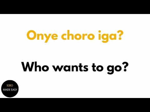 C3. The verb 'to be' in Igbo Language ( How to ask Questions in Igbo) Video Lecture - Learn IGBO ...