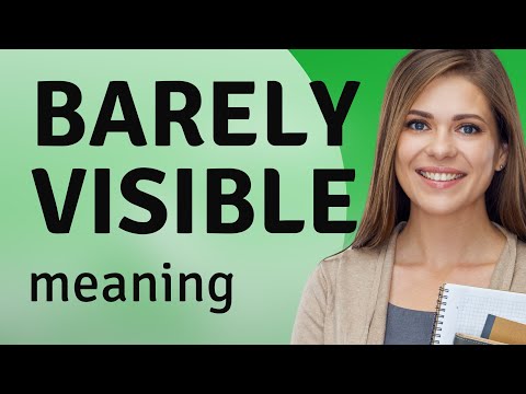 Barely Visible: Understanding Subtle Details in English