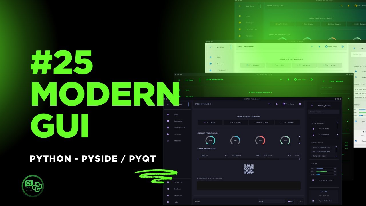 25 Modern GUI  - PySide6 / PyQt6 | Python Modern Desktop App Tutorial with Custom Widgets