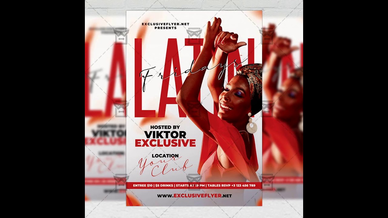 Latin - Flyer PSD Template