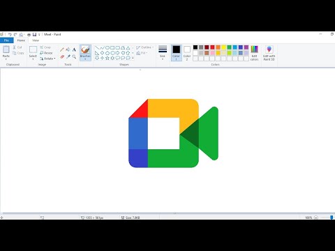 Google Meet Logo | How to draw Google Meet Logo using MS Paint | How to draw in computer