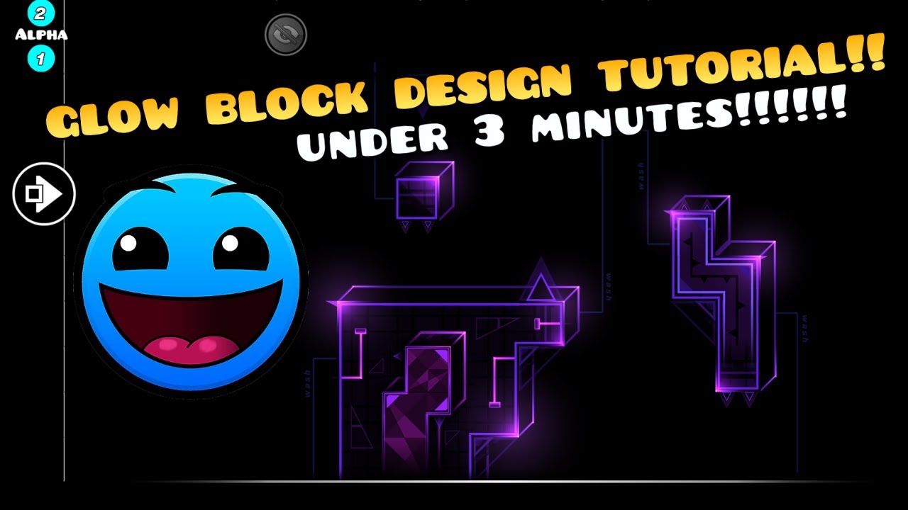 HOW TO MAKE A SIMPLE GLOW BLOCK DESIGN TUTORIAL!! :D