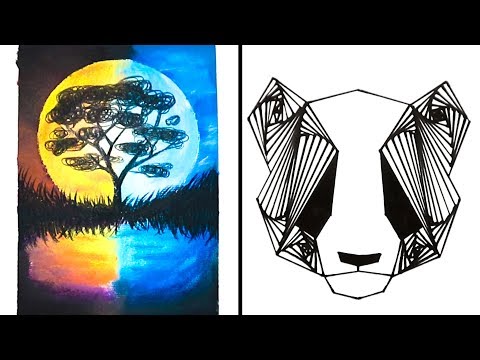 شرح 18 Drawing Tricks To Do On A Boring Day || Easy Drawing - منصة معارف