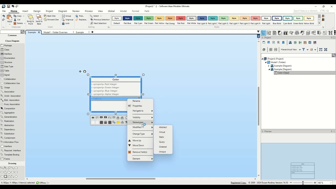Add Constructors To UML Class