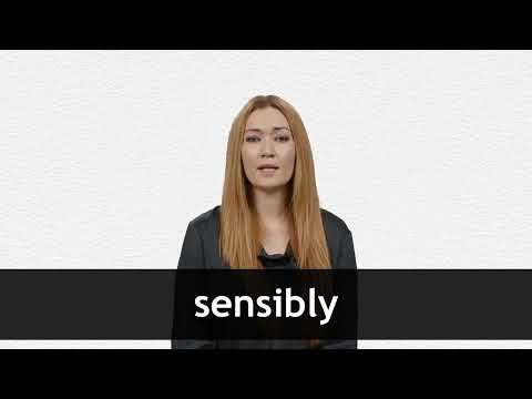 SENSIBLY definition and meaning | Collins English Dictionary