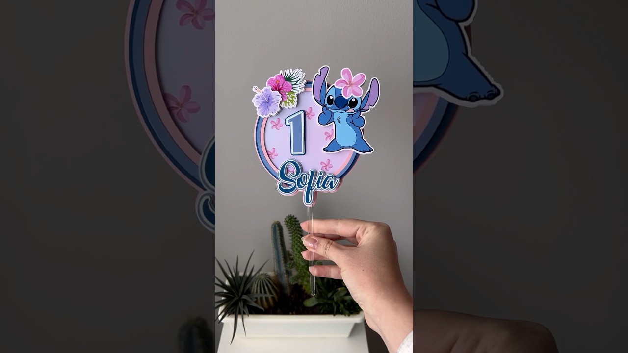 Lilo and Stitch Birthday Cake Topper DIY