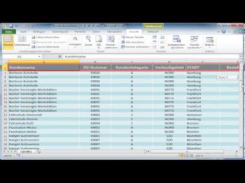 Excel: Zeile fixieren und Spalten einfrieren