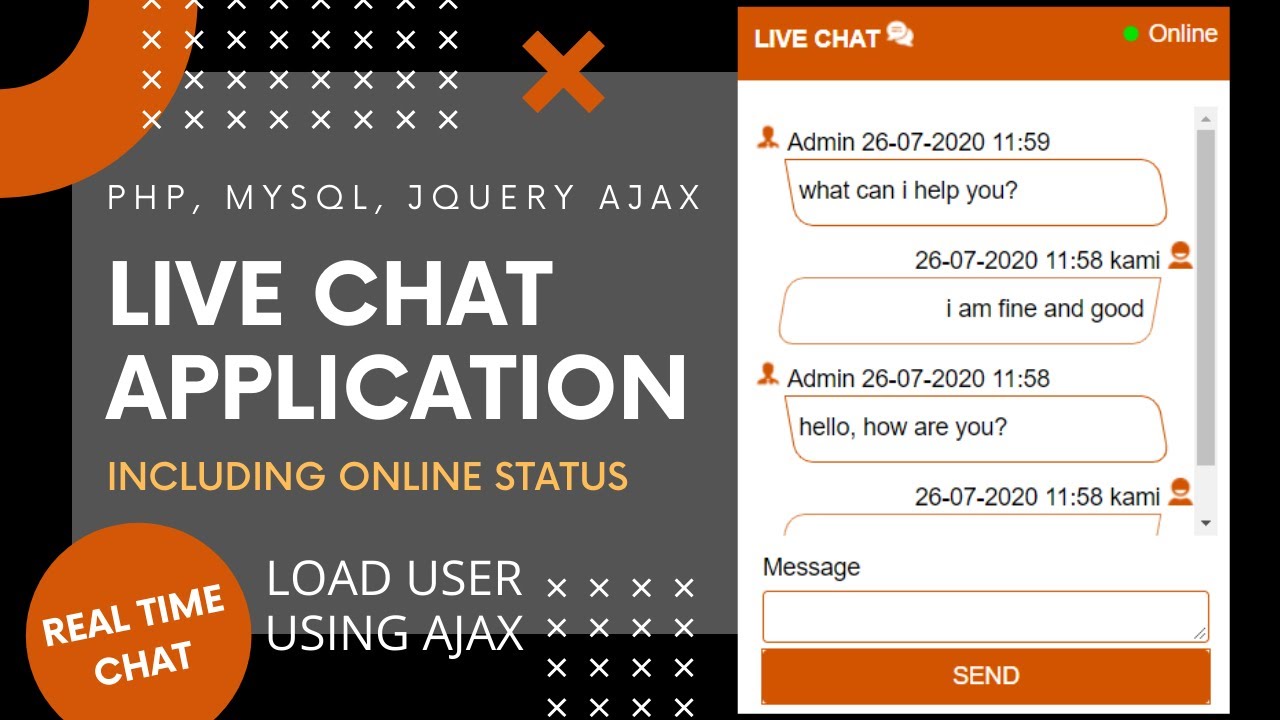 Live Chat Application using PHP Jquery Ajax - Load User using Ajax