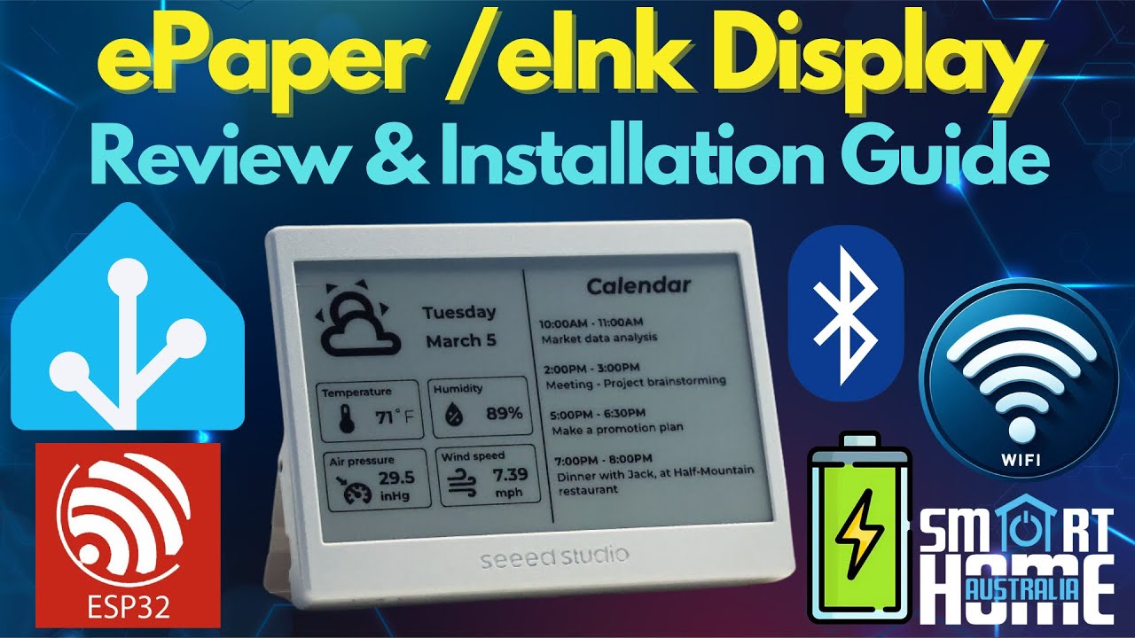 Seeed Studio ePaper Display with Home Assistant 🖥️🔋📡