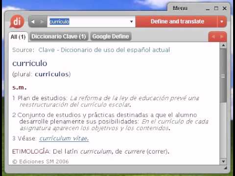 Definición de currículo
