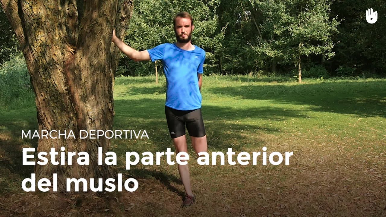 Cómo estirar los cuádriceps - Marcha deportiva | Sikana