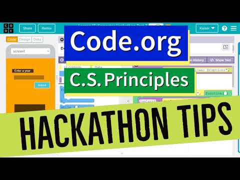 Code.org Text Input and Output Tutorial - Hackathon Project CS Principles