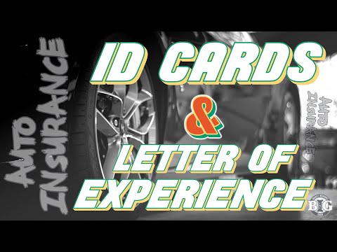 BIG - ID Cards and Letter of Experience - #insurance #autoinsurance #OHIO #CanalWinchesterOhio