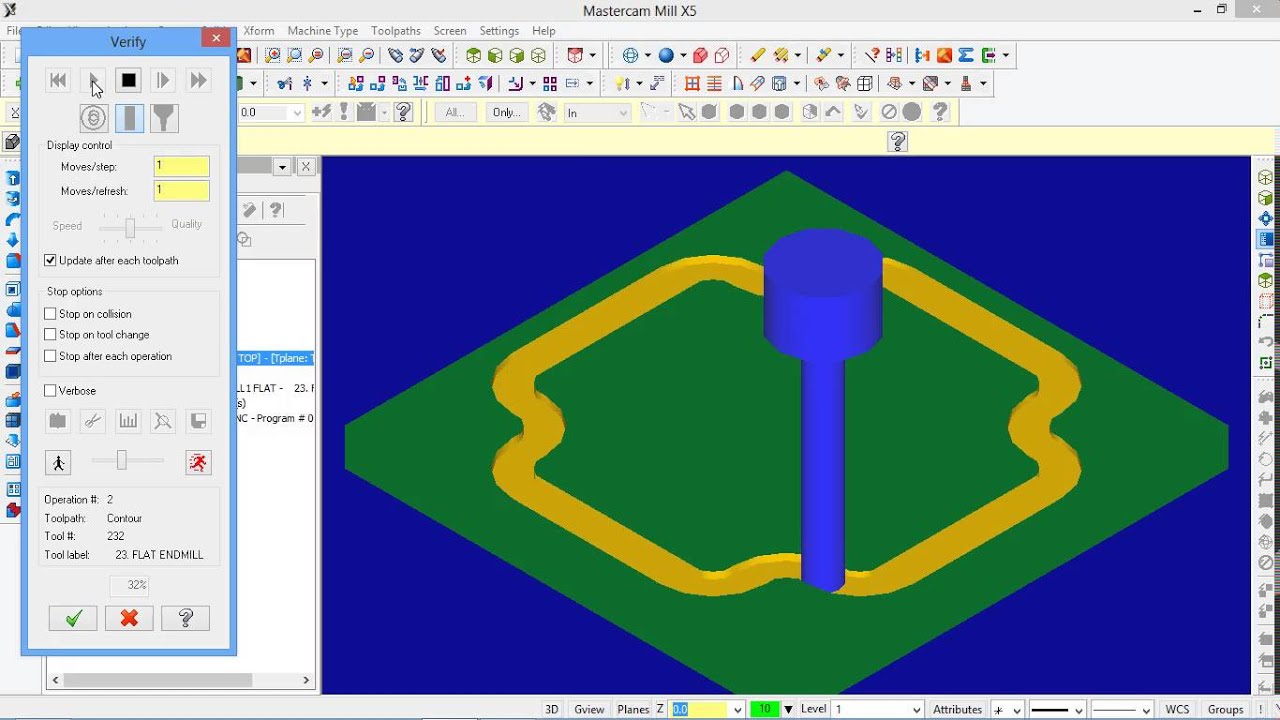 Milling contour tutorial mastercam x4