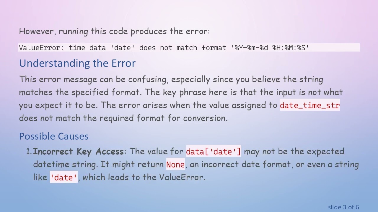 Resolving ValueError: Converting Strings to Datetime Objects in Python