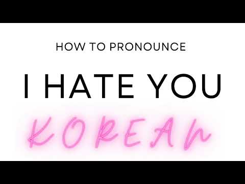 How to Pronounce I HATE YOU in Korean