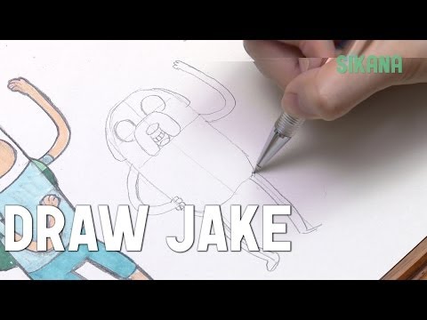 Learn to draw easily: How to draw Jake from Adventure time